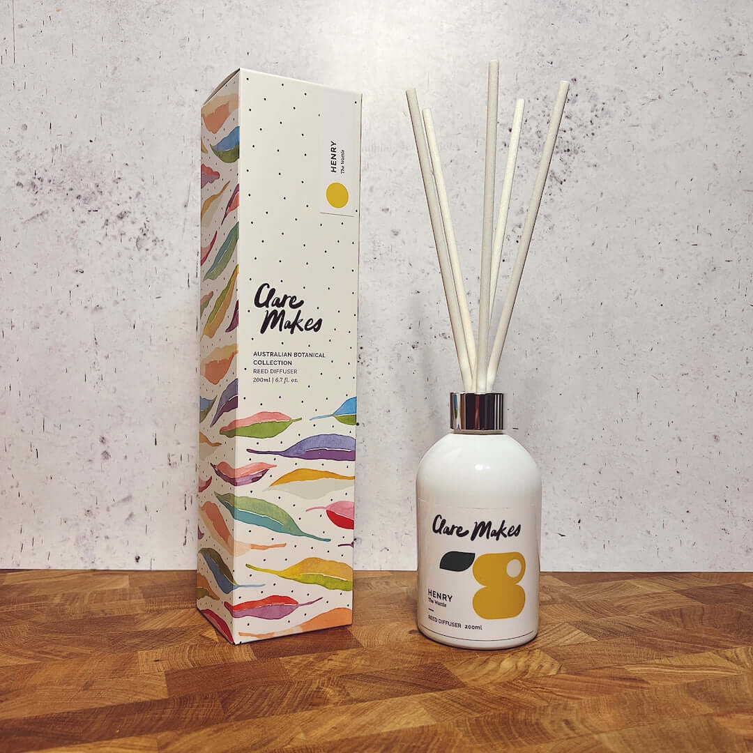 Clare Makes Candles - Henry: The Wattle Reed 200ml Diffuser – MadeMart.